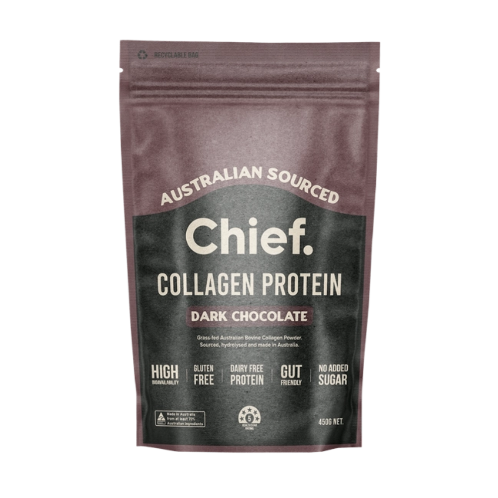 Chief. Grass-fed Collagen Protein Powder Dark Chocolate – Nourishing ...