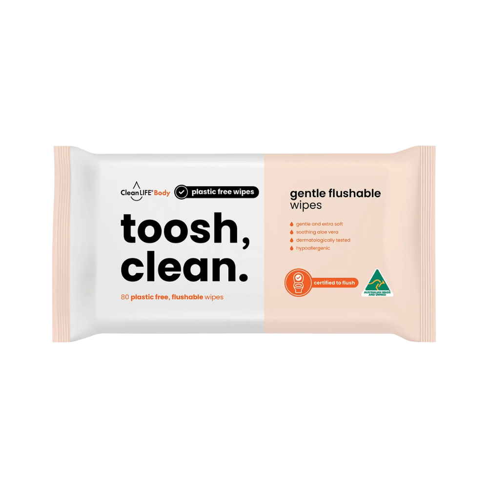 CleanLIFE Toosh Clean Flushable Plastic Free Wipes – Nourishing Apothecary